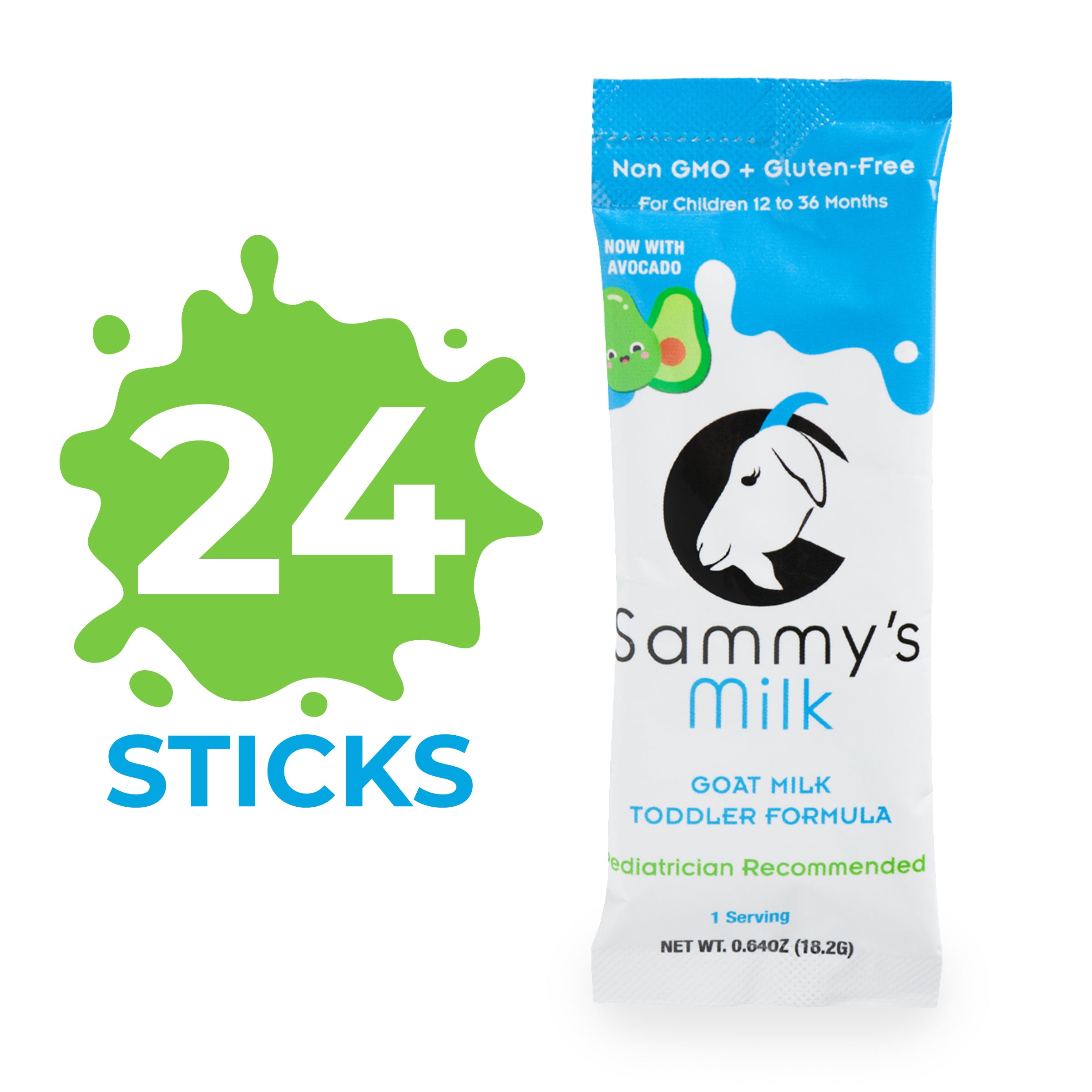 Sammy's Milk - 24 Sticks (24 x 0.64oz) - Goat Milk Toddler Formula
